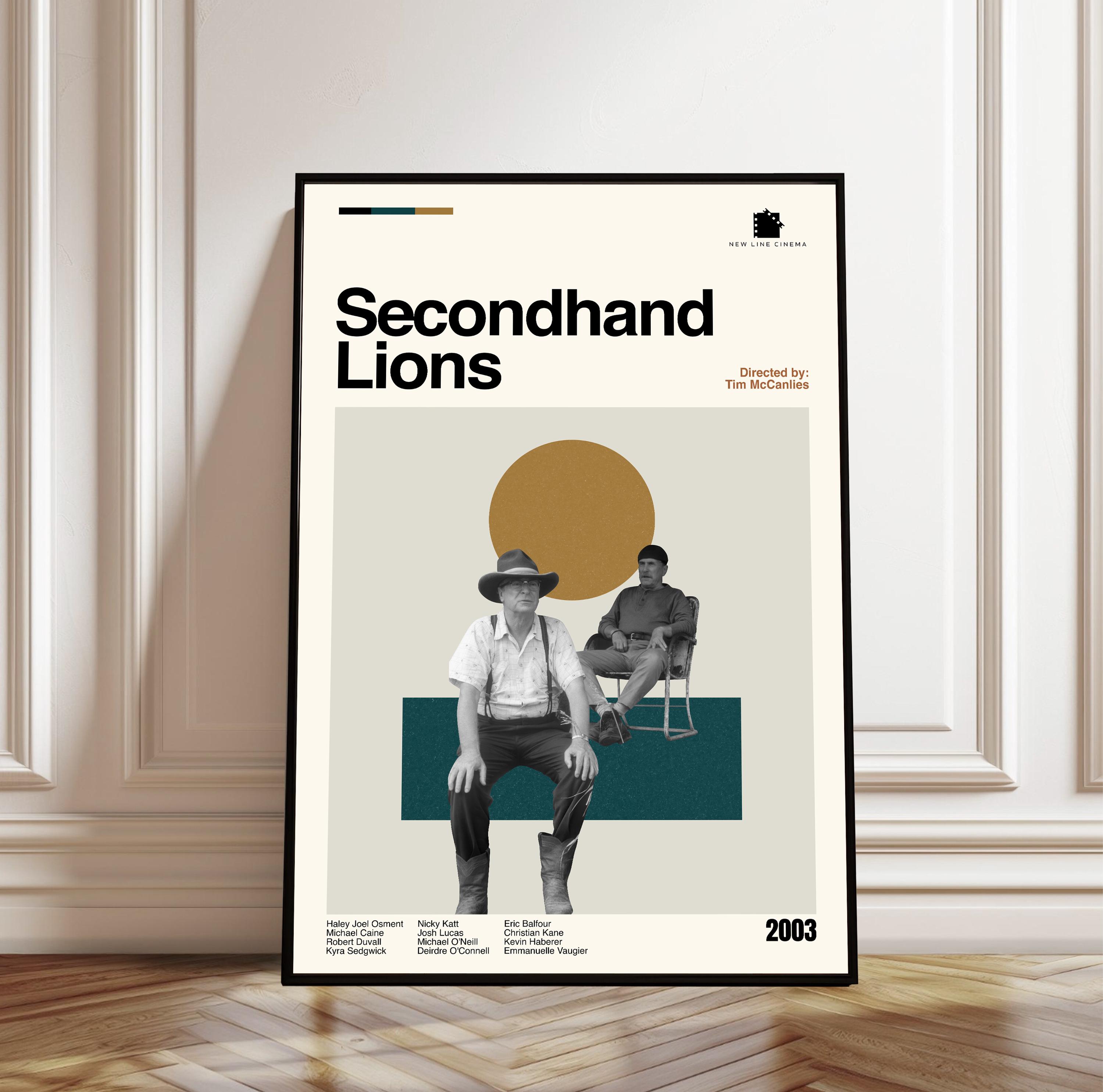 Vesco Secondhand Lion Poster - Movie Poster - Midcentury Modern Art ...