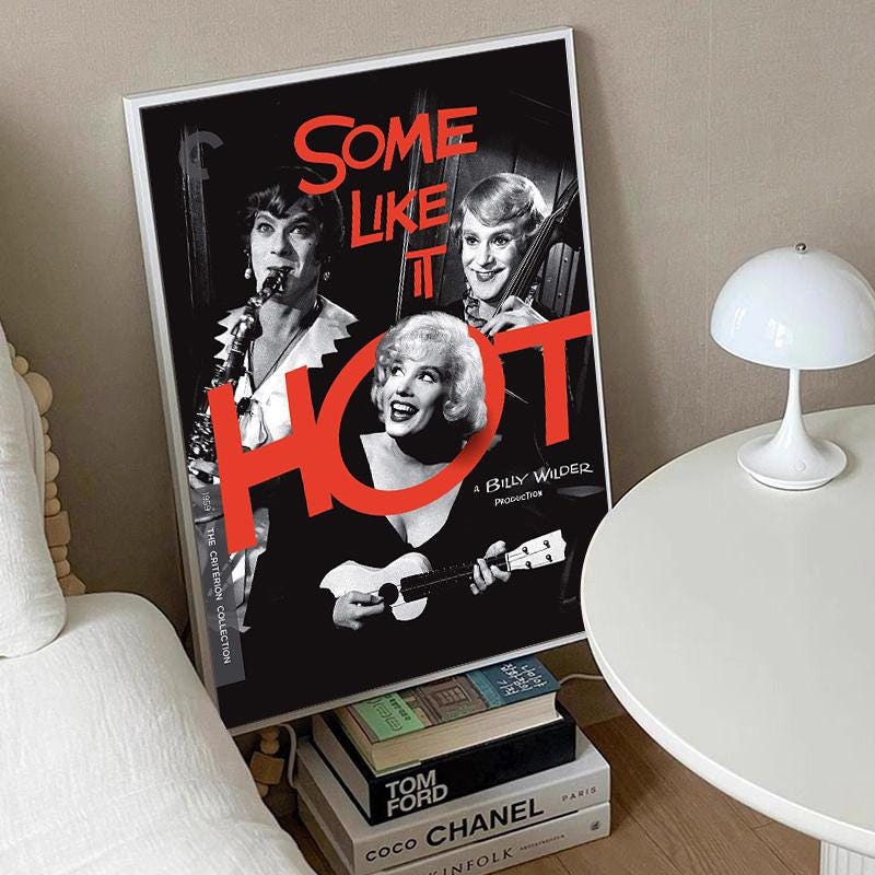 Vesco Some Like It Hot Movie Poster, Canvas Wall Art, Room Decoration ...