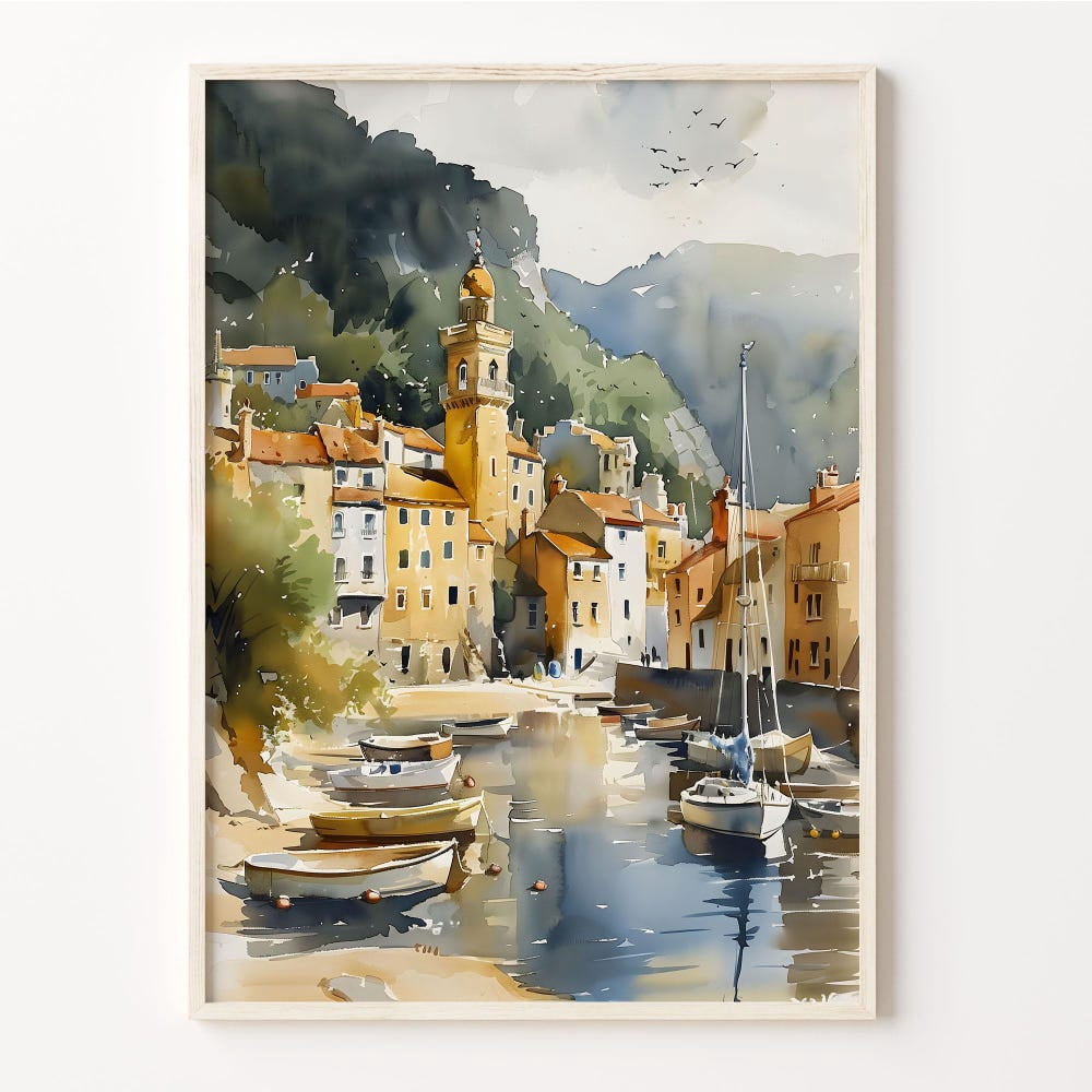Vesco South Devon Coastal Town Art Print, 16x24 UNFFRAMED - Walmart.com
