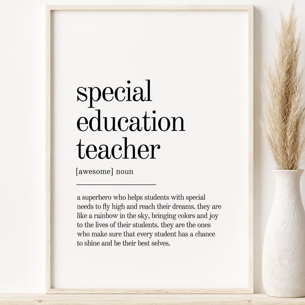 Vesco Special Education Teacher Definition Print, Wall Art Prints ...