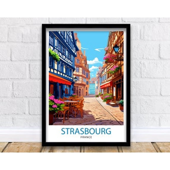 Vesco Strasbourg France Travel Print Strasbourg Wall Decor Art Print ...