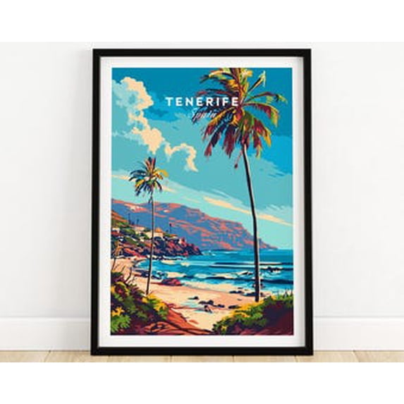 Vesco Tenerife Art Print Tenerife Wall Art Print Spain Travel Art, 8x12 ...