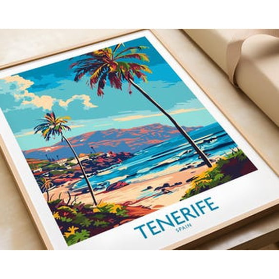 Vesco Tenerife Wall Art Tenerife Wall Art Print Spain Travel Art, 8x12 ...