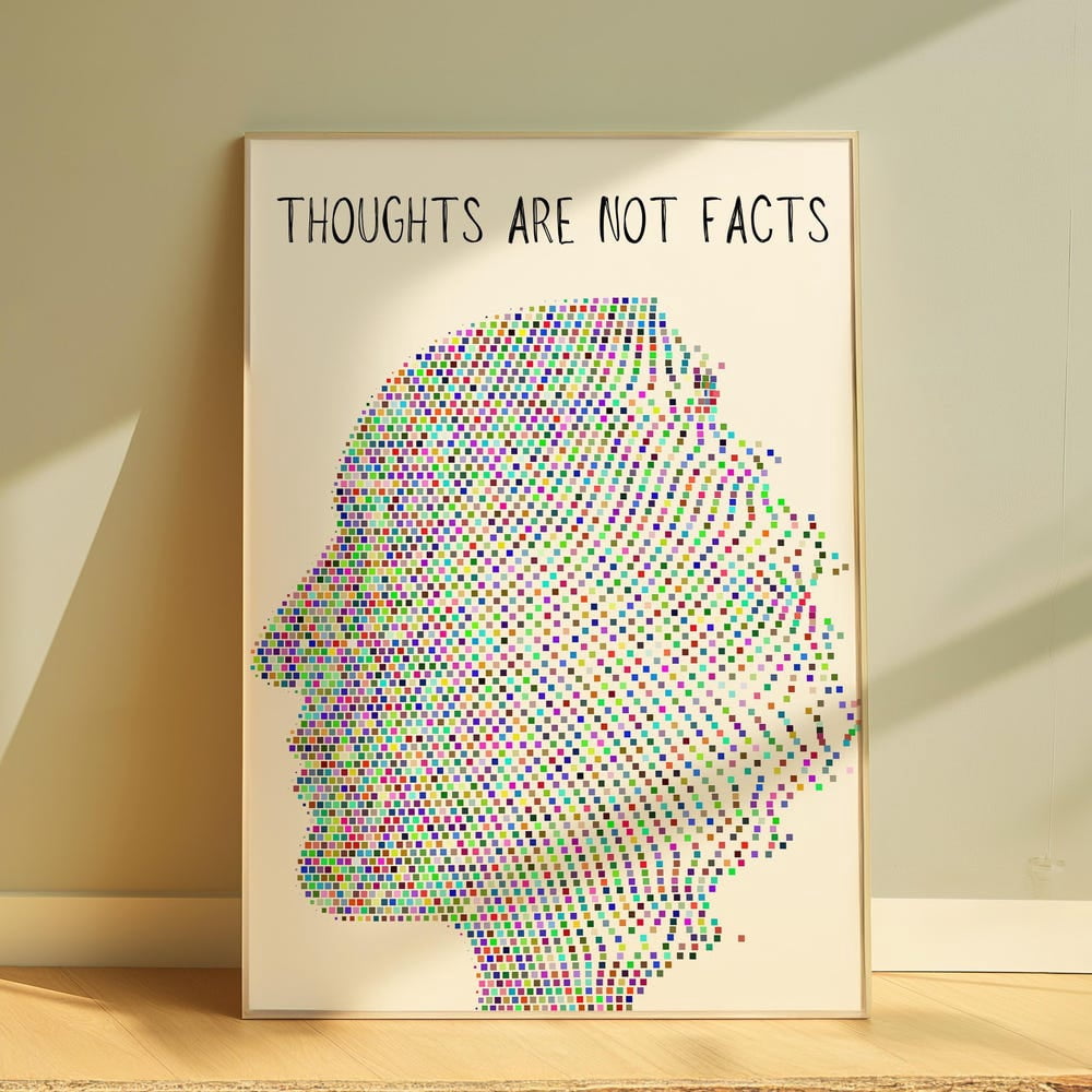 Vesco Thoughts Are Not Facts Mindfulness Quote Poster, 24x36 UNFFRAMED ...