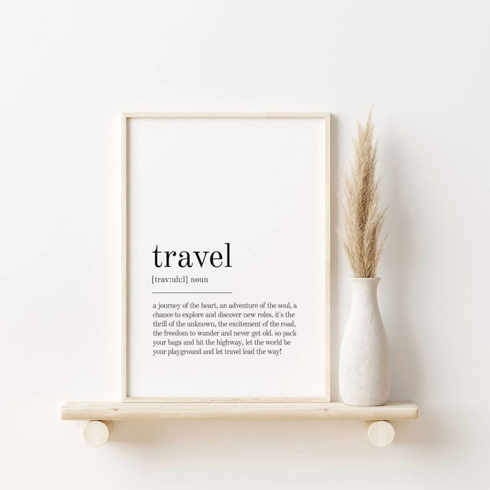 Vesco Travel Definition Print, Wall Art Prints, Quote Decor, Minimalist ...