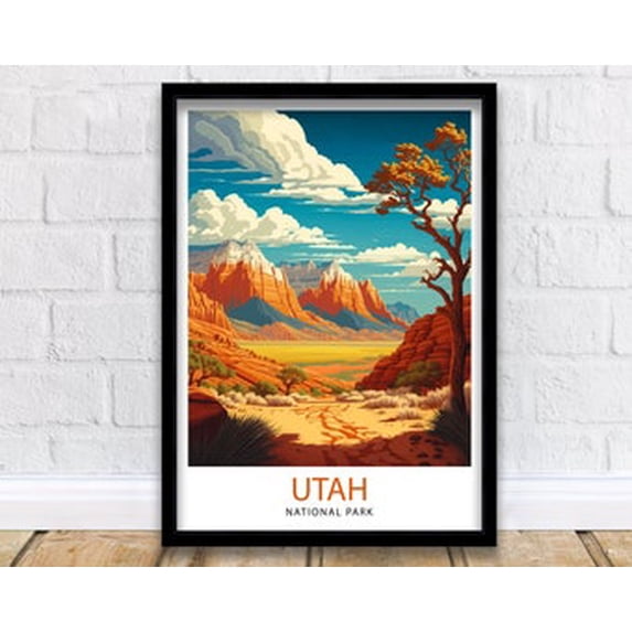 Vesco Utah Travel Print Utah Wall Art USA Home Living Decor Art Print ...