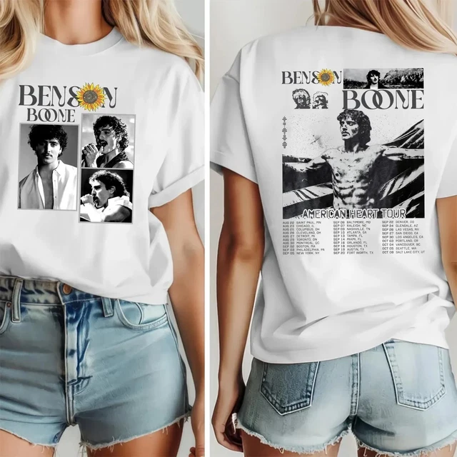 Vesco Vintage Benson Boone Shirt, Benson Boone Tour 2025, Concert Music ...