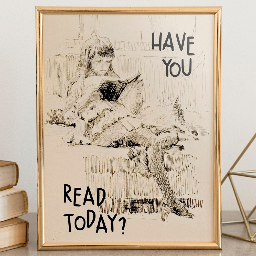 Vesco Vintage Book Have You Read Today Poster, 12x18 UNFFRAMED ...