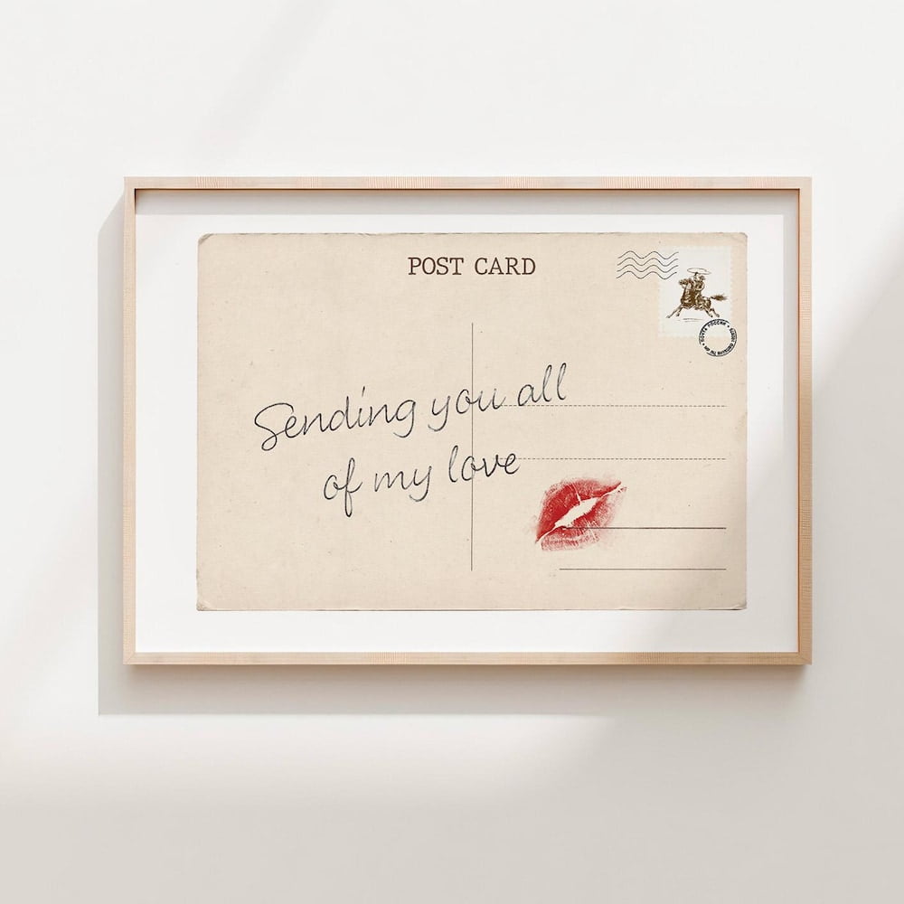 Vesco Vintage Post Card Envelope Trendy Horizontal Retro Poster, 16x24 ...