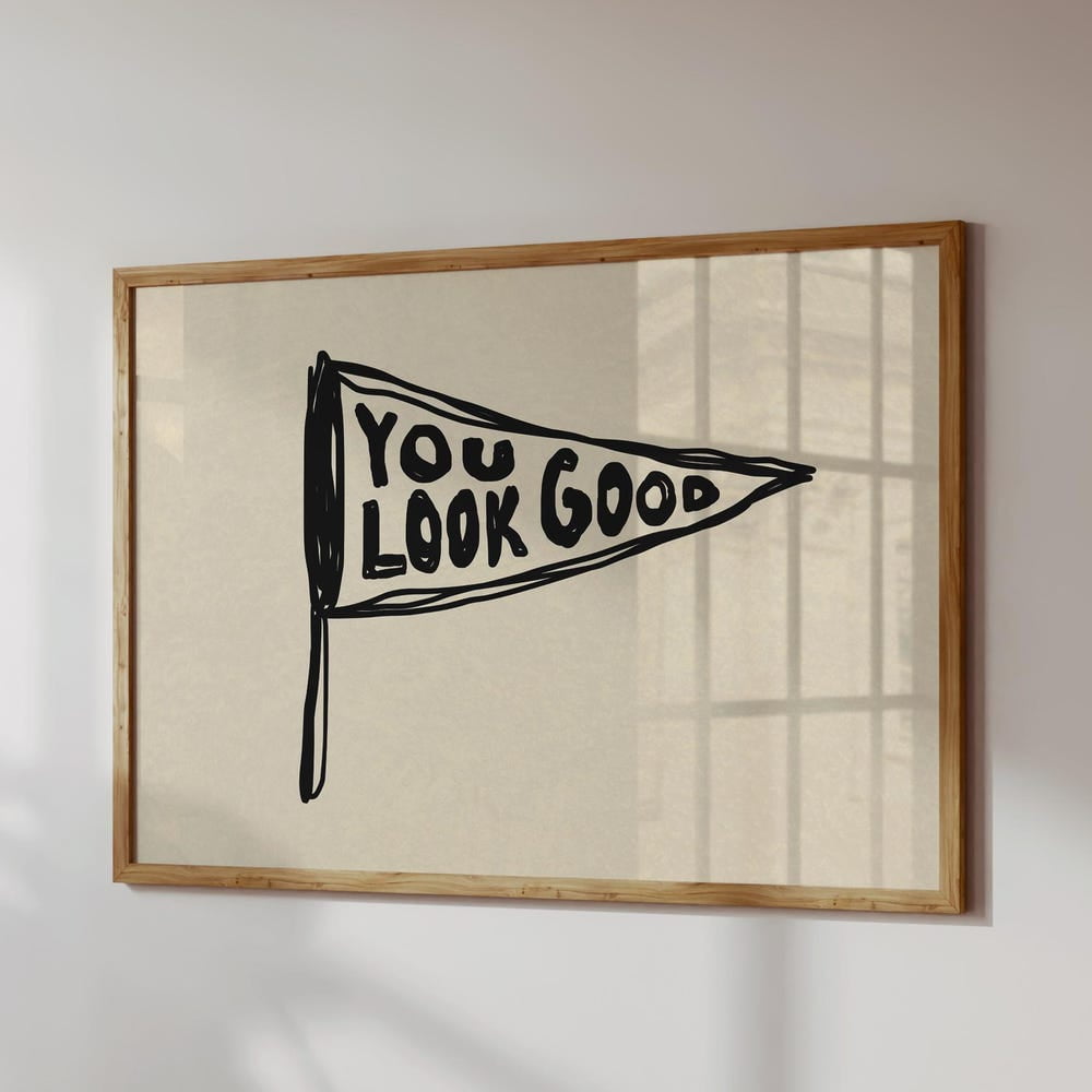 Vesco You Look Good Pennant Retro Poster, 12x18 UNFFRAMED - Walmart.com