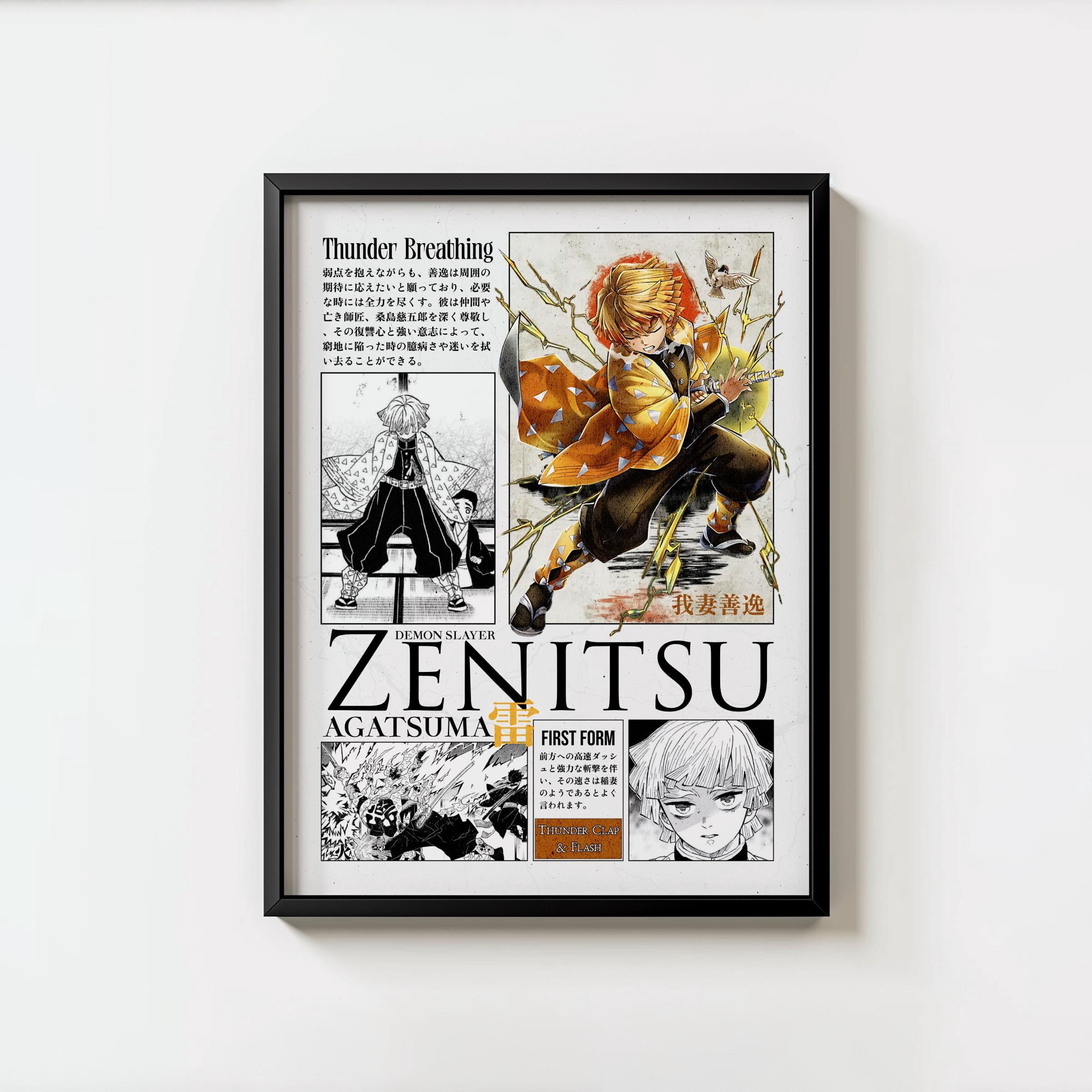 Vesco Zenitsu Poster Demon Slayer Art Aesthetic Anime Decor Zenitsu ...