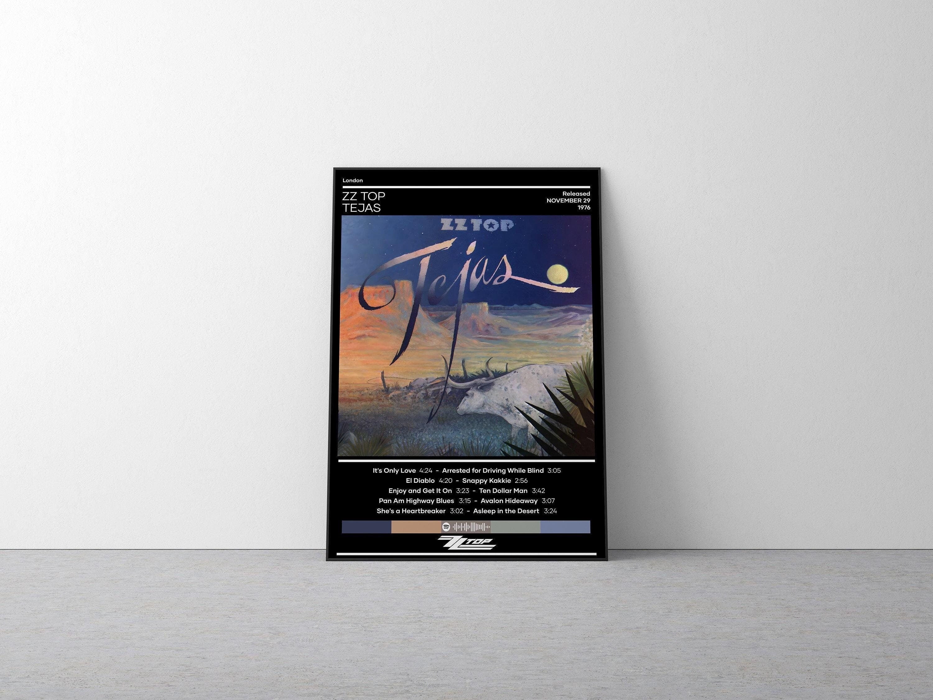 Vesco Zz Top Poster - Tejas Poster - Metal Music Poster - Album Cover ...