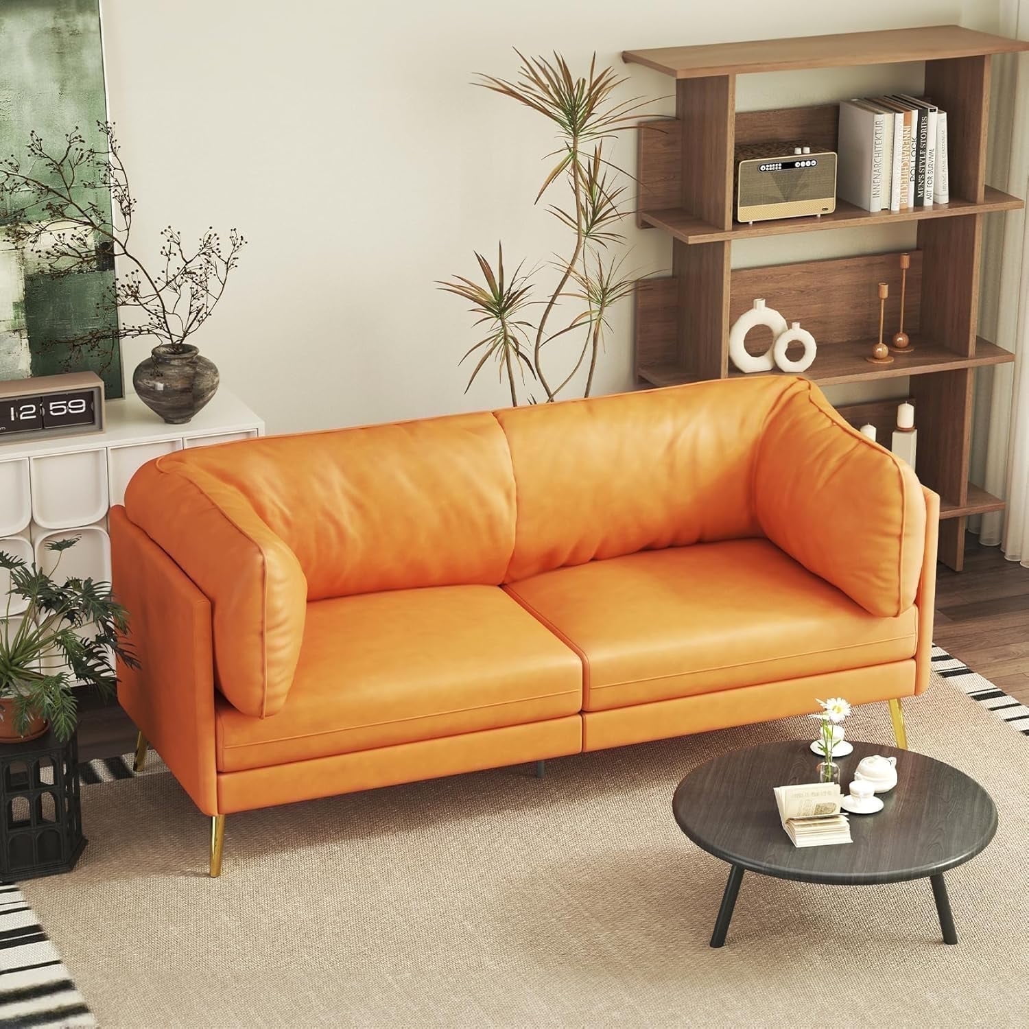 Vesgantti 73 inch Sofa, Mid-Century Modern Couch with Comfy Cushions ...