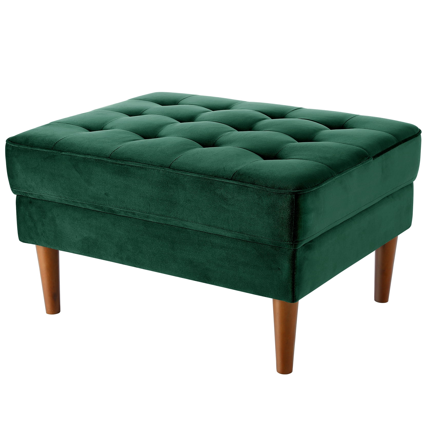 Vesgantti Modern Padded Footstool, Large Velvet Ottoman for Living Room ...