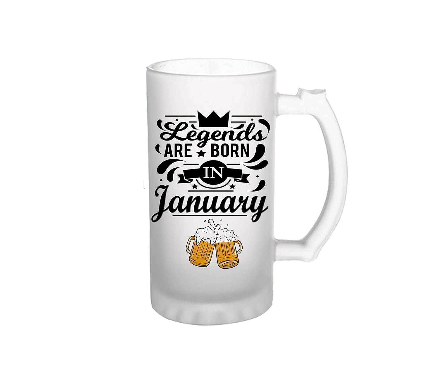 Vesh Bhusha Printed Birthday Month Quote Beer Glass Mug for Friends ...