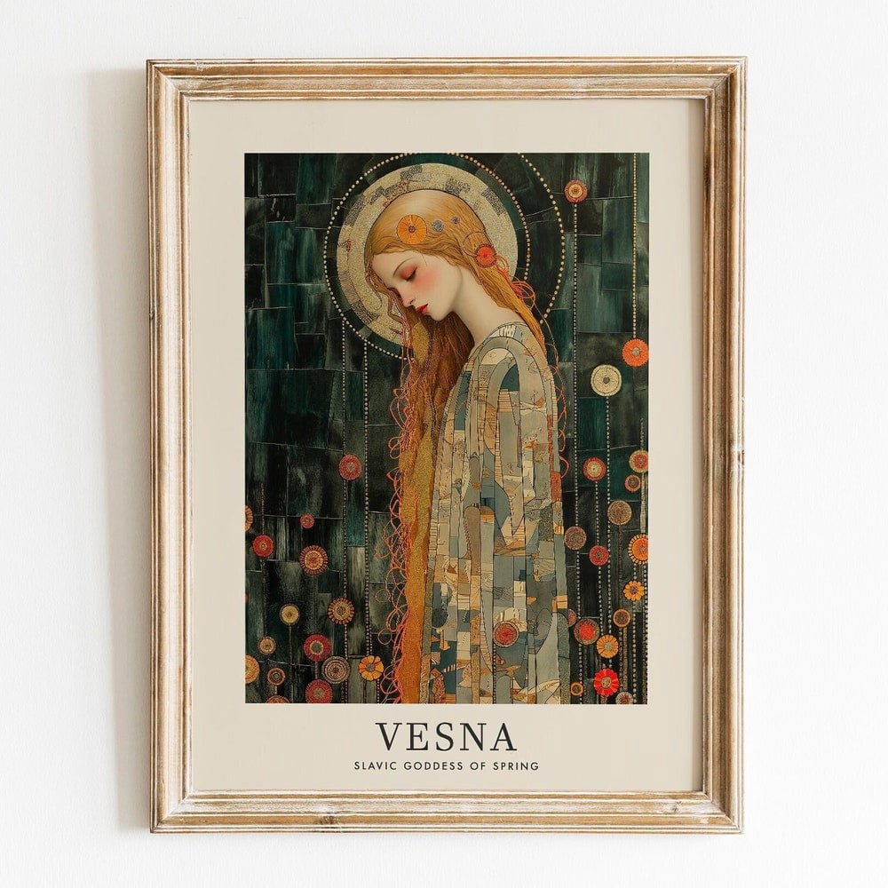 Vesna Slavic Goddess Of Spring, Art Nouveau Print, Slavic Goddess ...