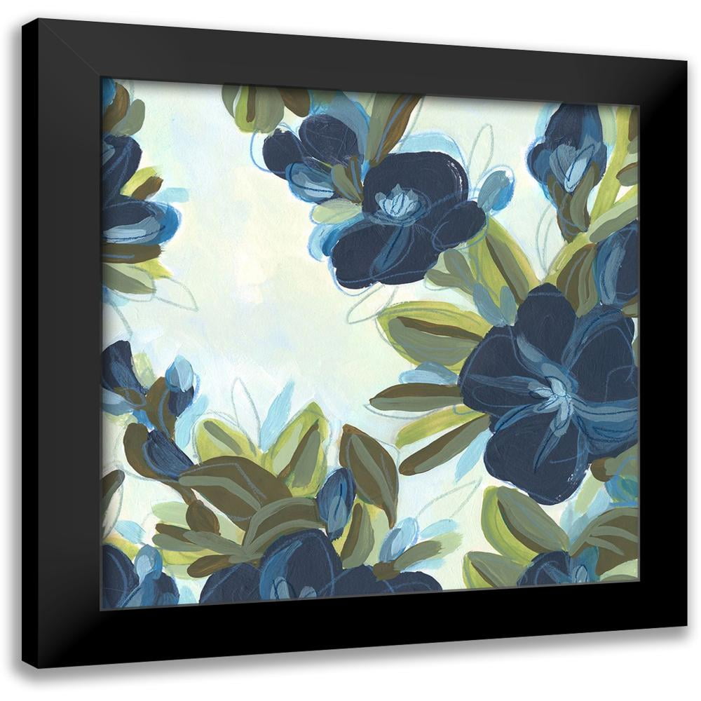 Vess, June Erica 12x12 Black Modern Framed Museum Art Print Titled - Lush Indigo Blooms IV ...