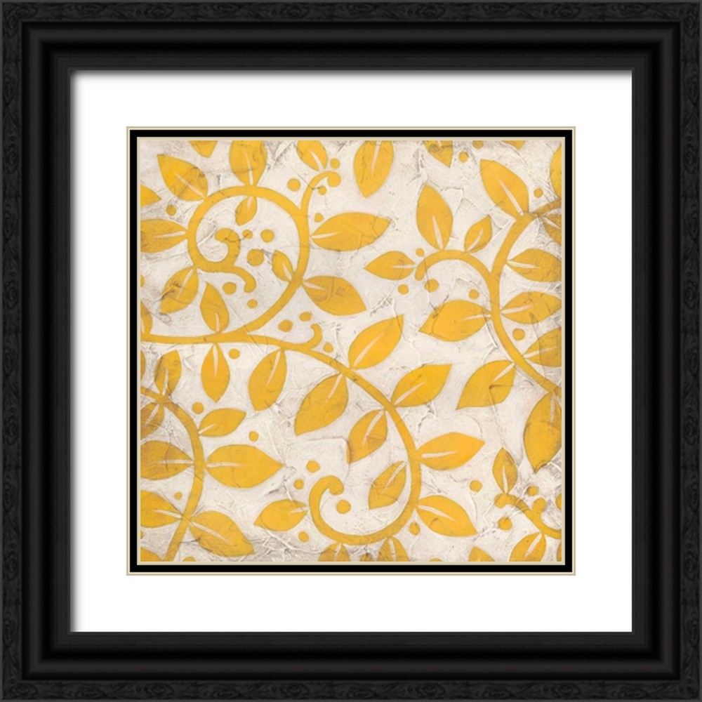 Vess, June Erica 12x12 Black Ornate Wood Framed with Double Matting ...