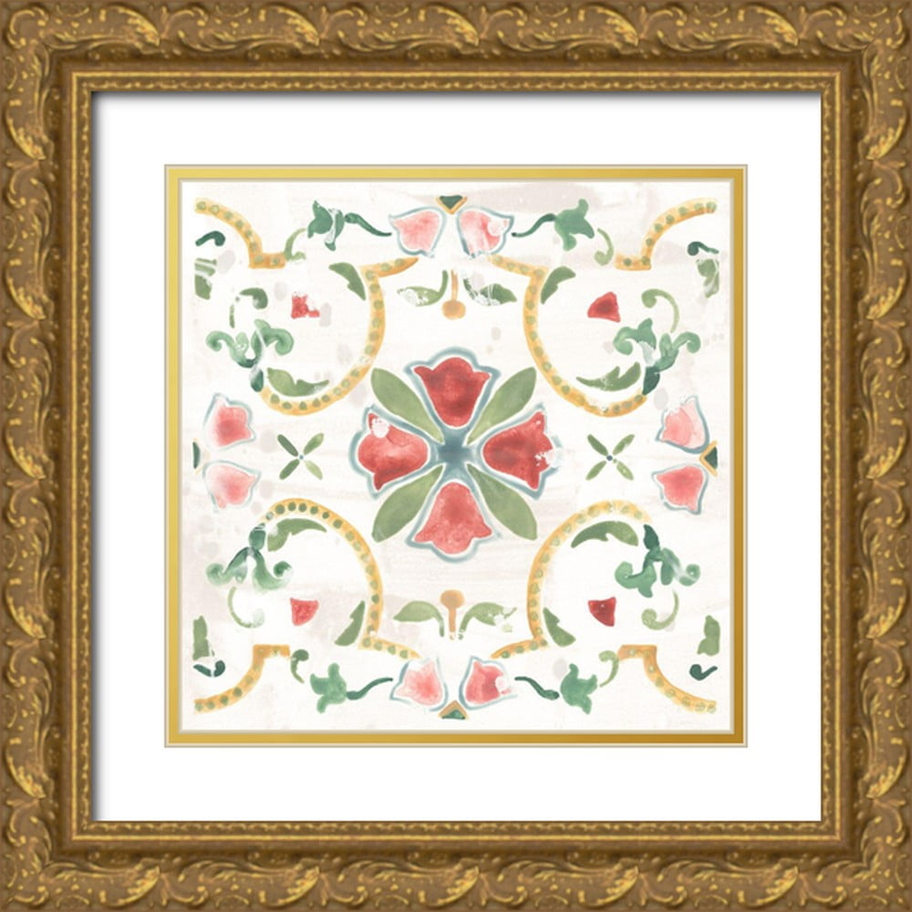 Vess, June Erica 12x12 Gold Ornate Wood Framed with Double Matting Museum Art Print Titled ...