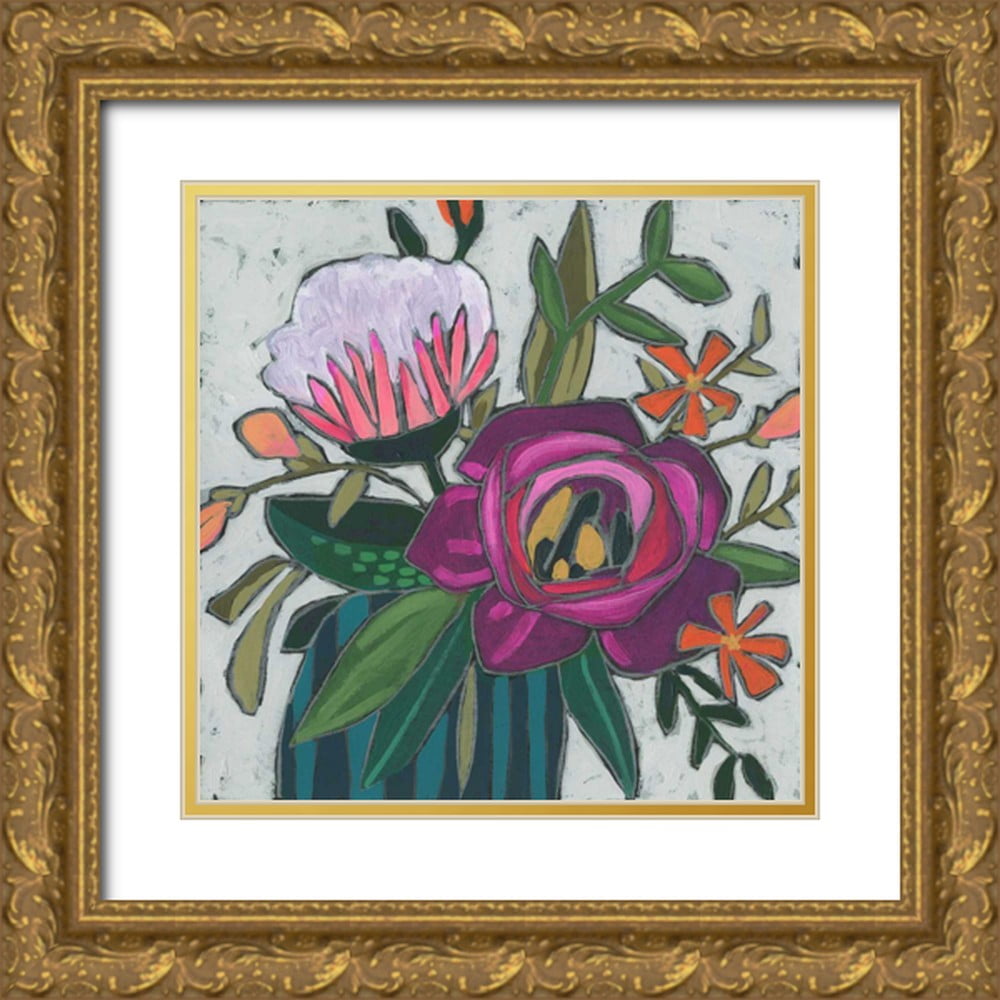 Vess, June Erica 12x12 Gold Ornate Wood Framed with Double Matting Museum Art Print Titled ...