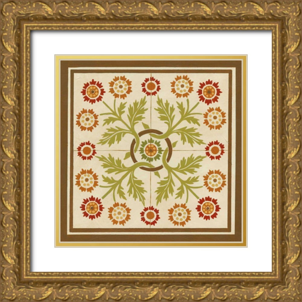 Vess, June Erica 12x12 Gold Ornate Wood Framed with Double Matting ...