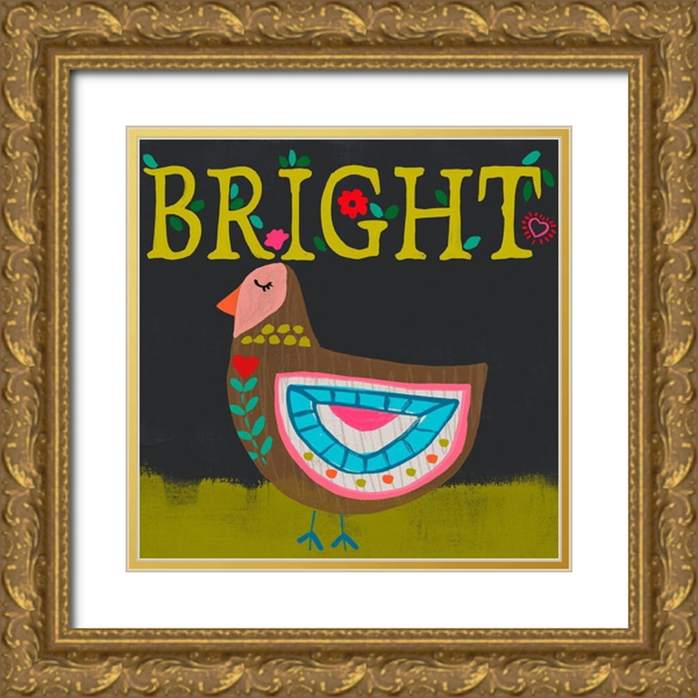 Vess, June Erica 12x12 Gold Ornate Wood Framed with Double Matting ...