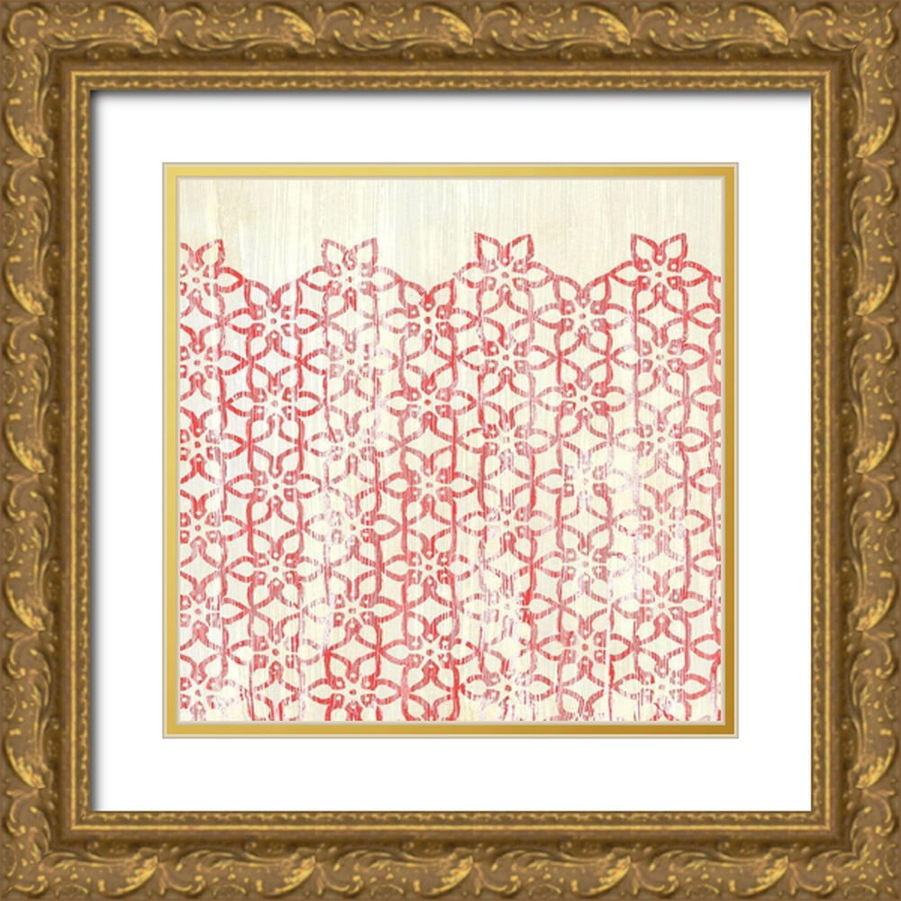 Vess, June Erica 12x12 Gold Ornate Wood Framed with Double Matting ...
