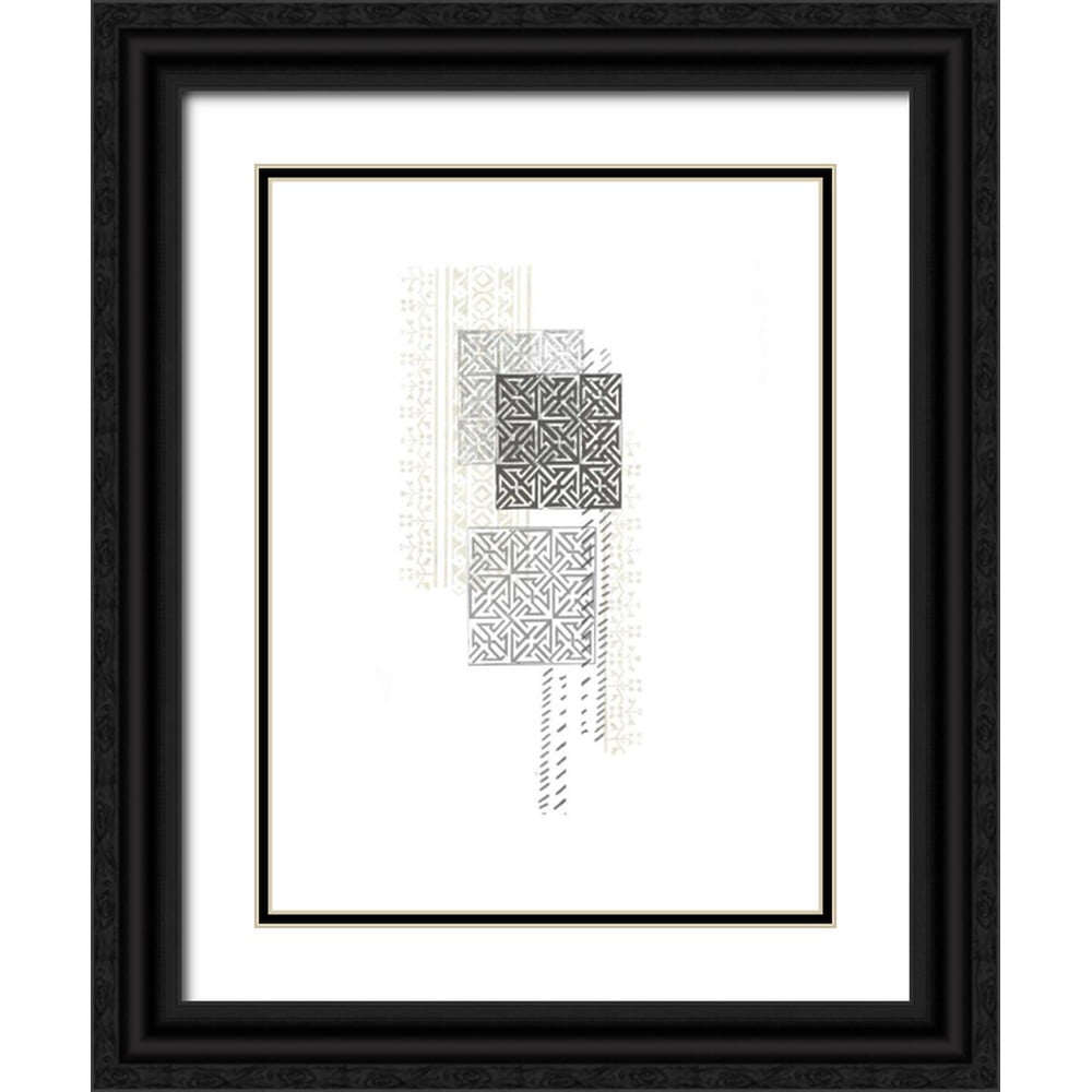 Vess, June Erica 12x14 Black Ornate Wood Framed with Double Matting ...