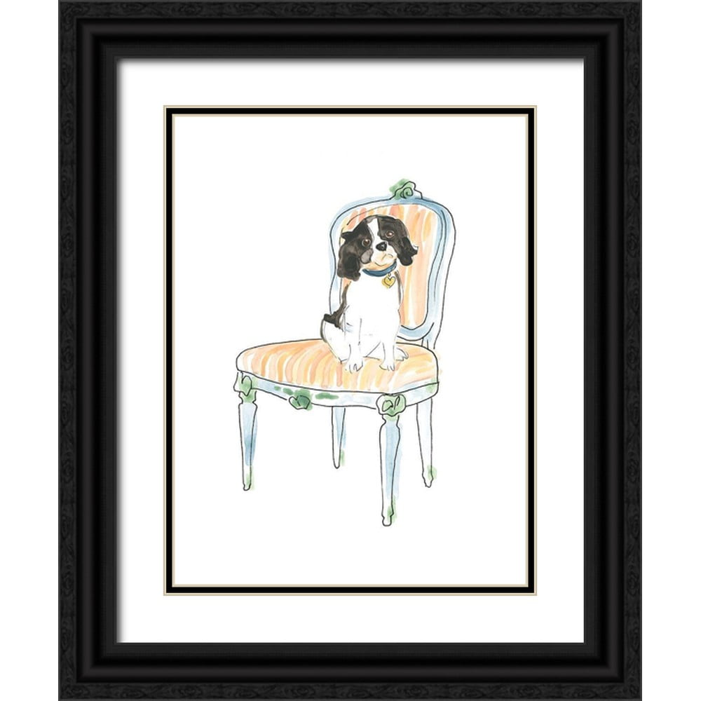 Vess, June Erica 12x14 Black Ornate Wood Framed with Double Matting ...