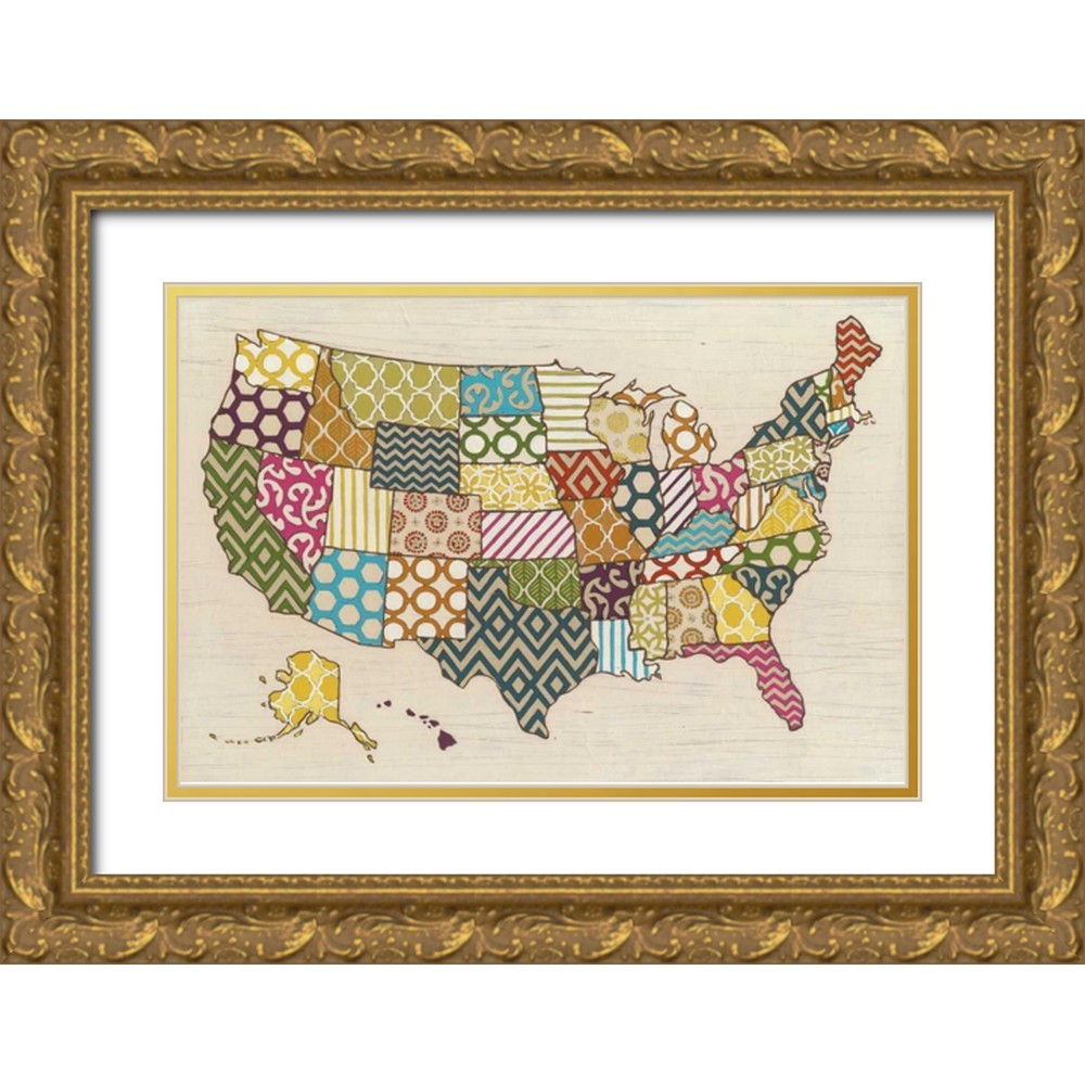 Vess, June Erica 14x11 Gold Ornate Wood Framed with Double Matting ...