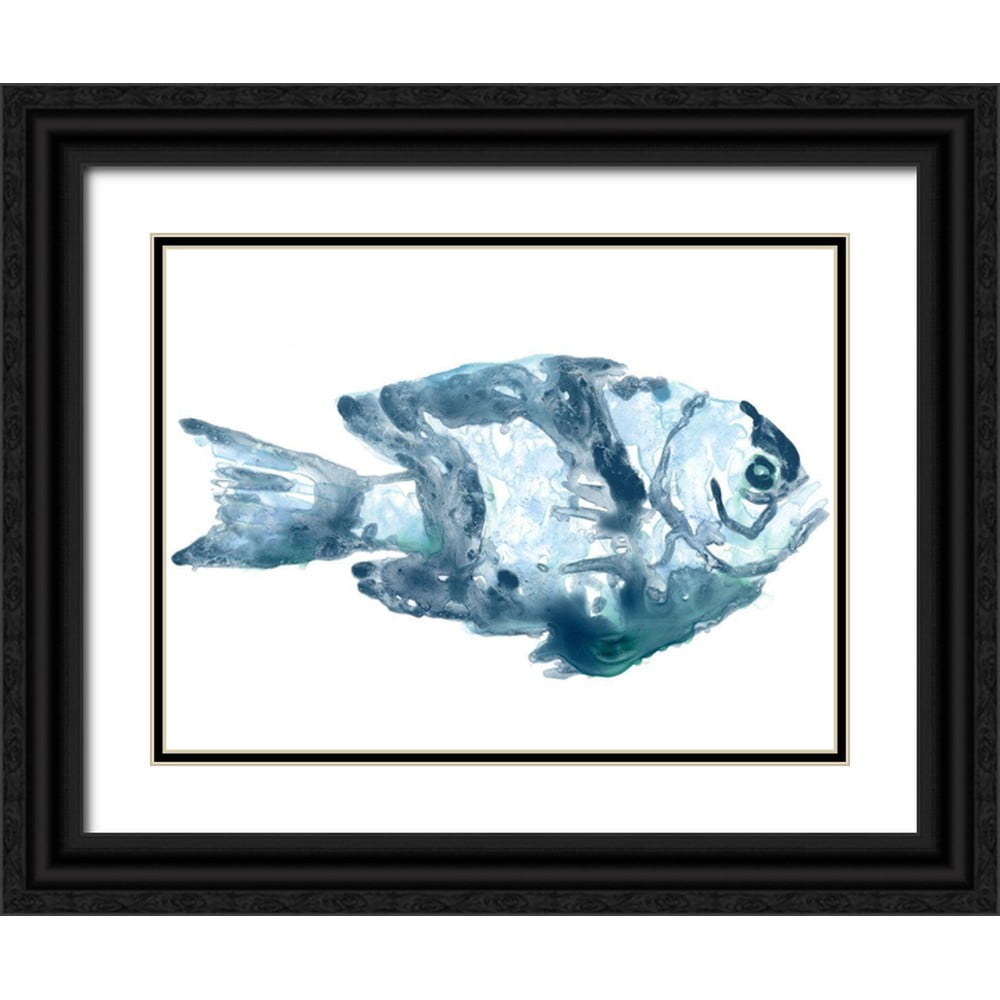 Vess, June Erica 14x12 Black Ornate Wood Framed with Double Matting ...
