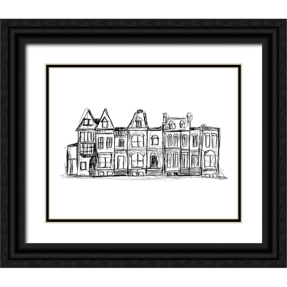 Vess, June Erica 14x12 Black Ornate Wood Framed with Double Matting ...