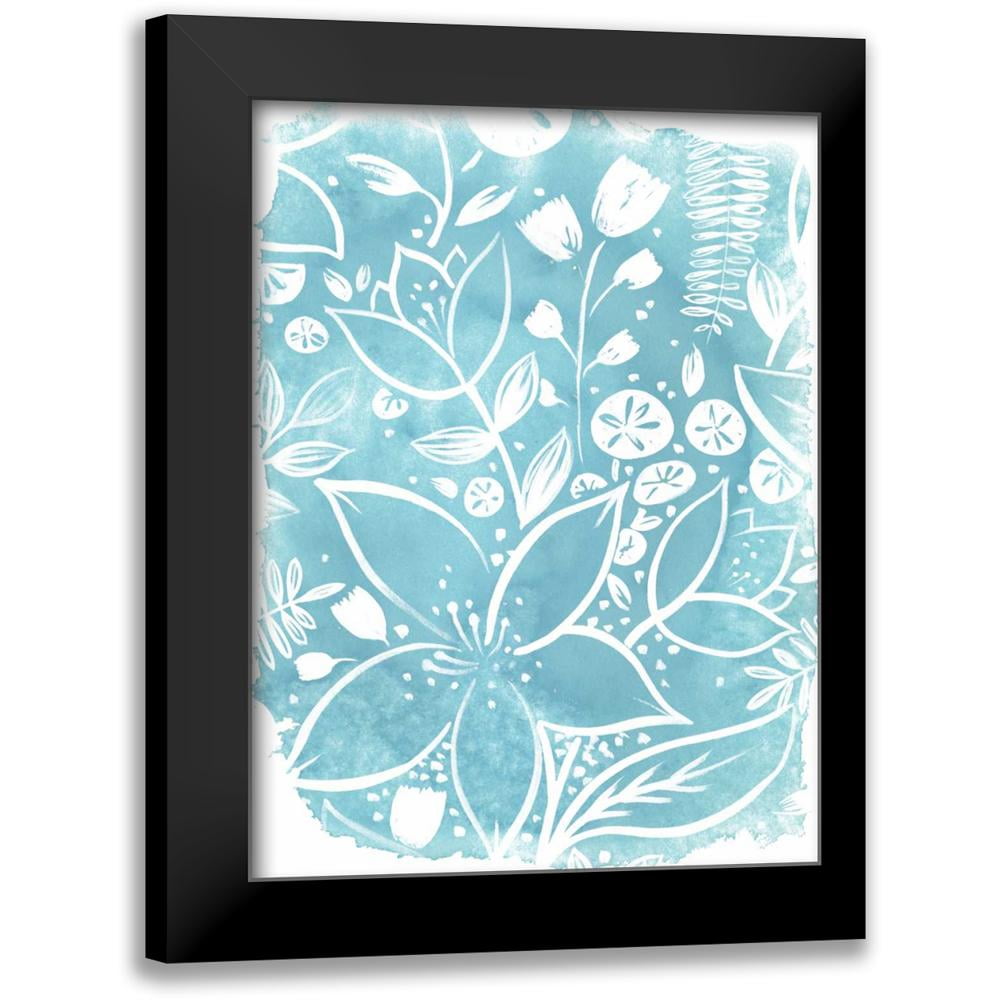 Vess, June Erica 14x18 Black Modern Framed Museum Art Print Titled - Garden Batik VIII - Walmart.com