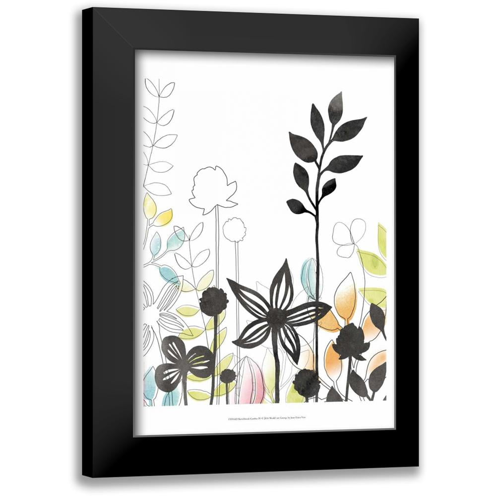 Vess, June Erica 14x18 Black Modern Framed Museum Art Print Titled - Sketchbook Garden IV ...