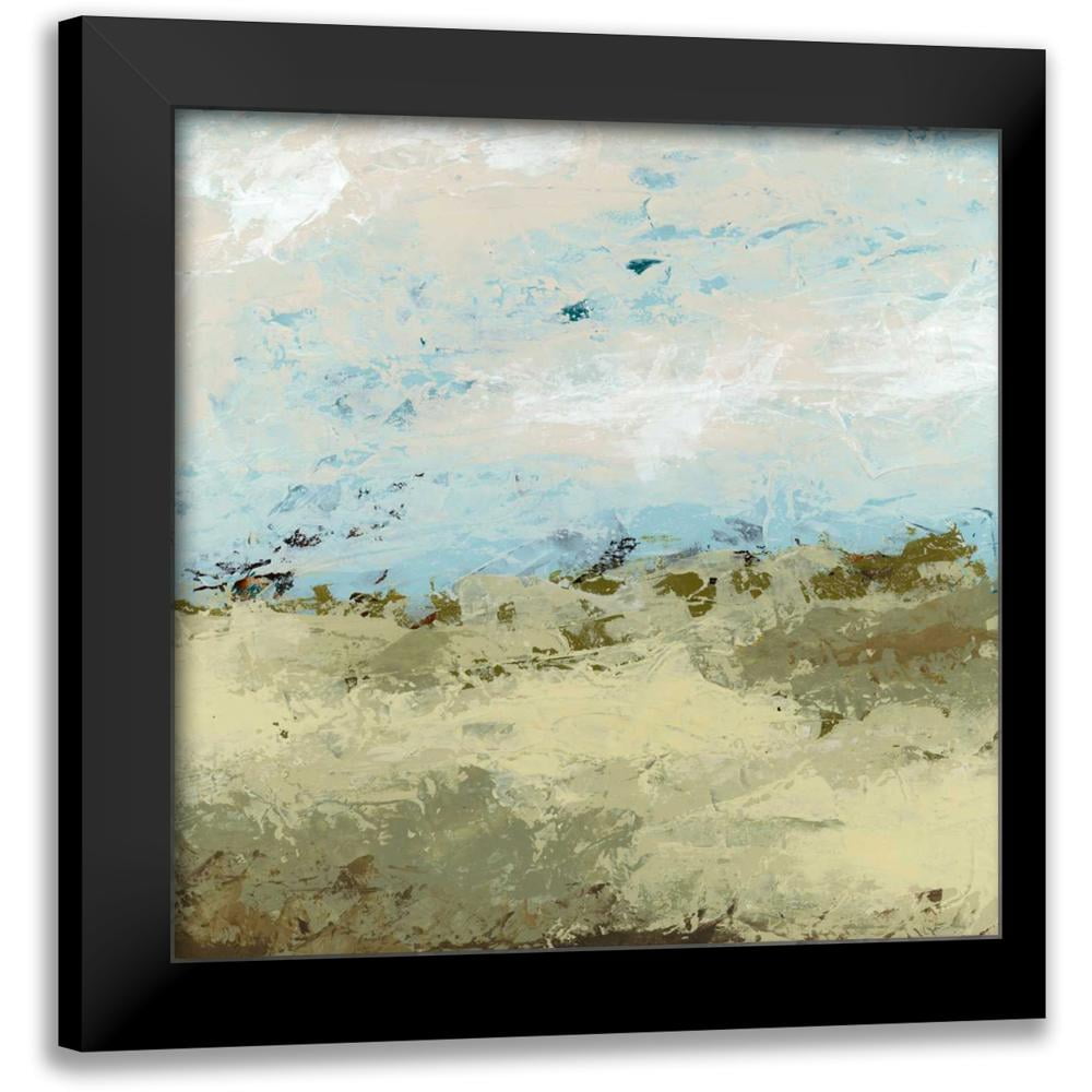 Vess, June Erica 15x15 Black Modern Framed Museum Art Print Titled - Green Fields II - Walmart.com