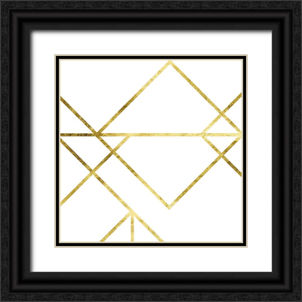 Vess, June Erica 15x15 Black Ornate Wood Framed with Double Matting ...