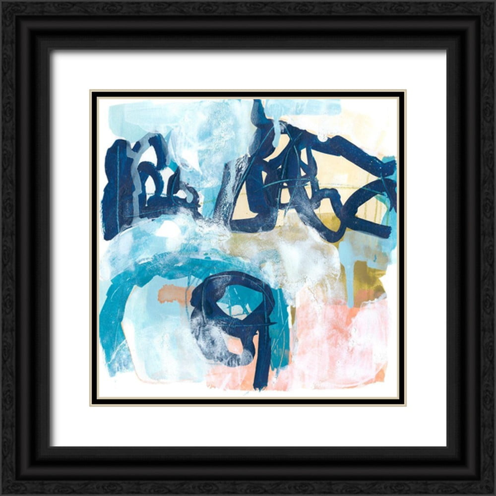 Vess, June Erica 15x15 Black Ornate Wood Framed with Double Matting ...