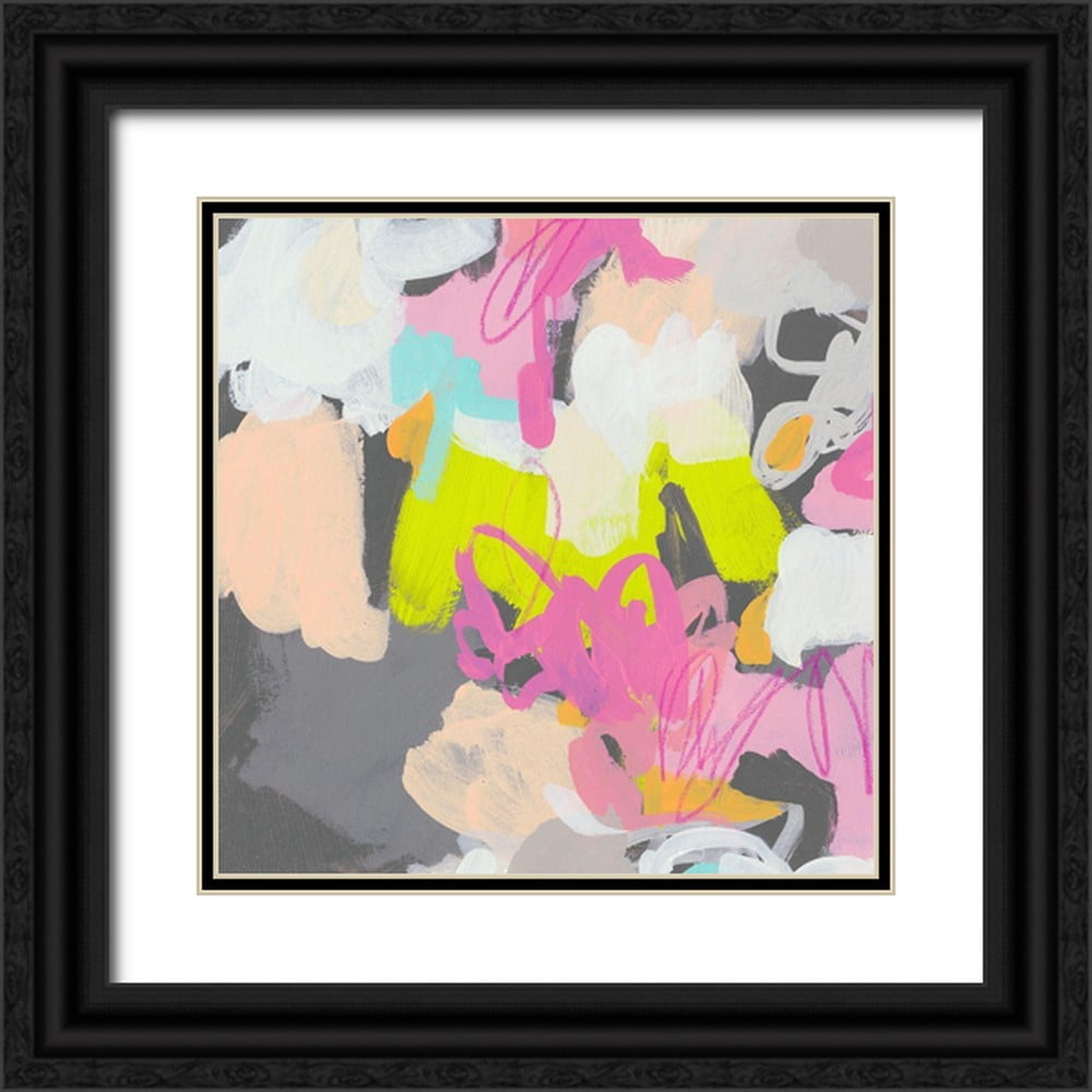 Vess, June Erica 15x15 Black Ornate Wood Framed with Double Matting ...