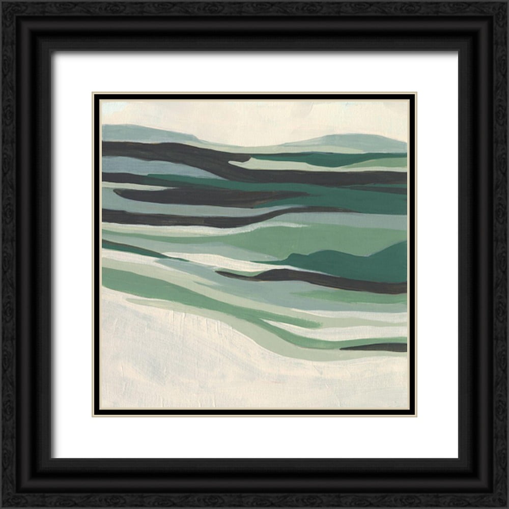 Vess, June Erica 15x15 Black Ornate Wood Framed with Double Matting ...