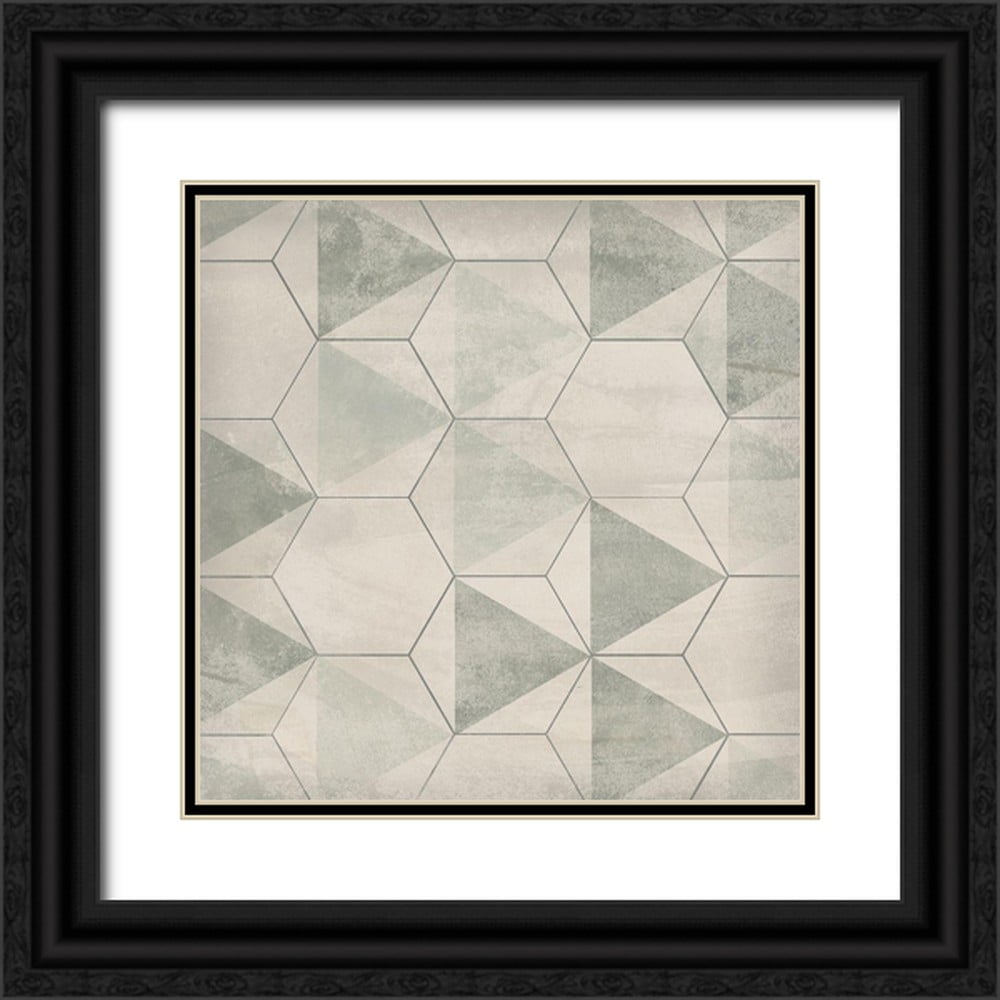 Vess, June Erica 15x15 Black Ornate Wood Framed with Double Matting ...