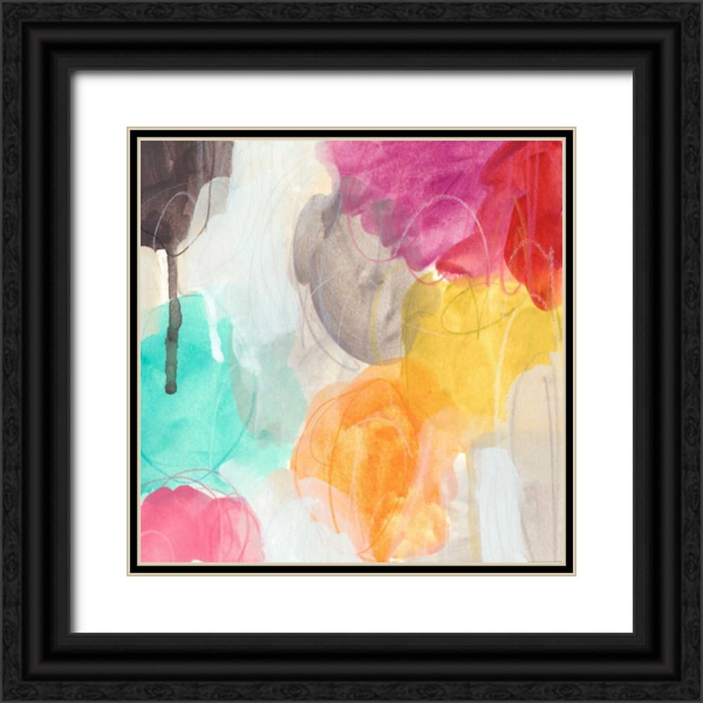 Vess, June Erica 15x15 Black Ornate Wood Framed with Double Matting ...