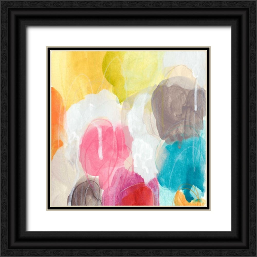 Vess, June Erica 15x15 Black Ornate Wood Framed with Double Matting ...