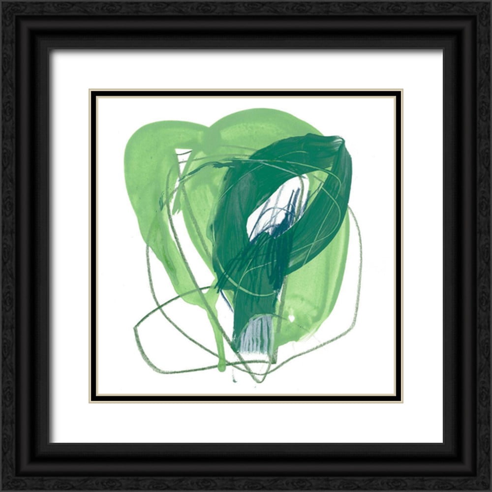 Vess, June Erica 15x15 Black Ornate Wood Framed with Double Matting ...