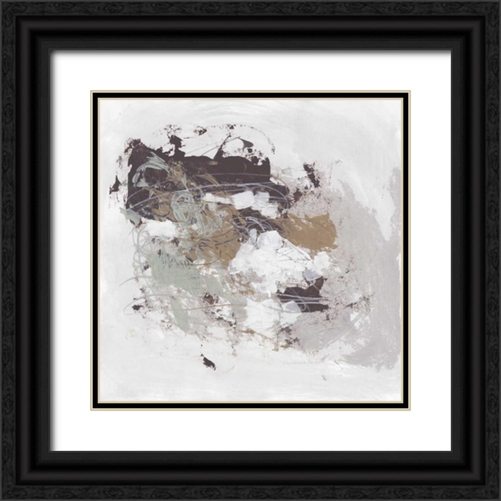 Vess, June Erica 15x15 Black Ornate Wood Framed with Double Matting ...