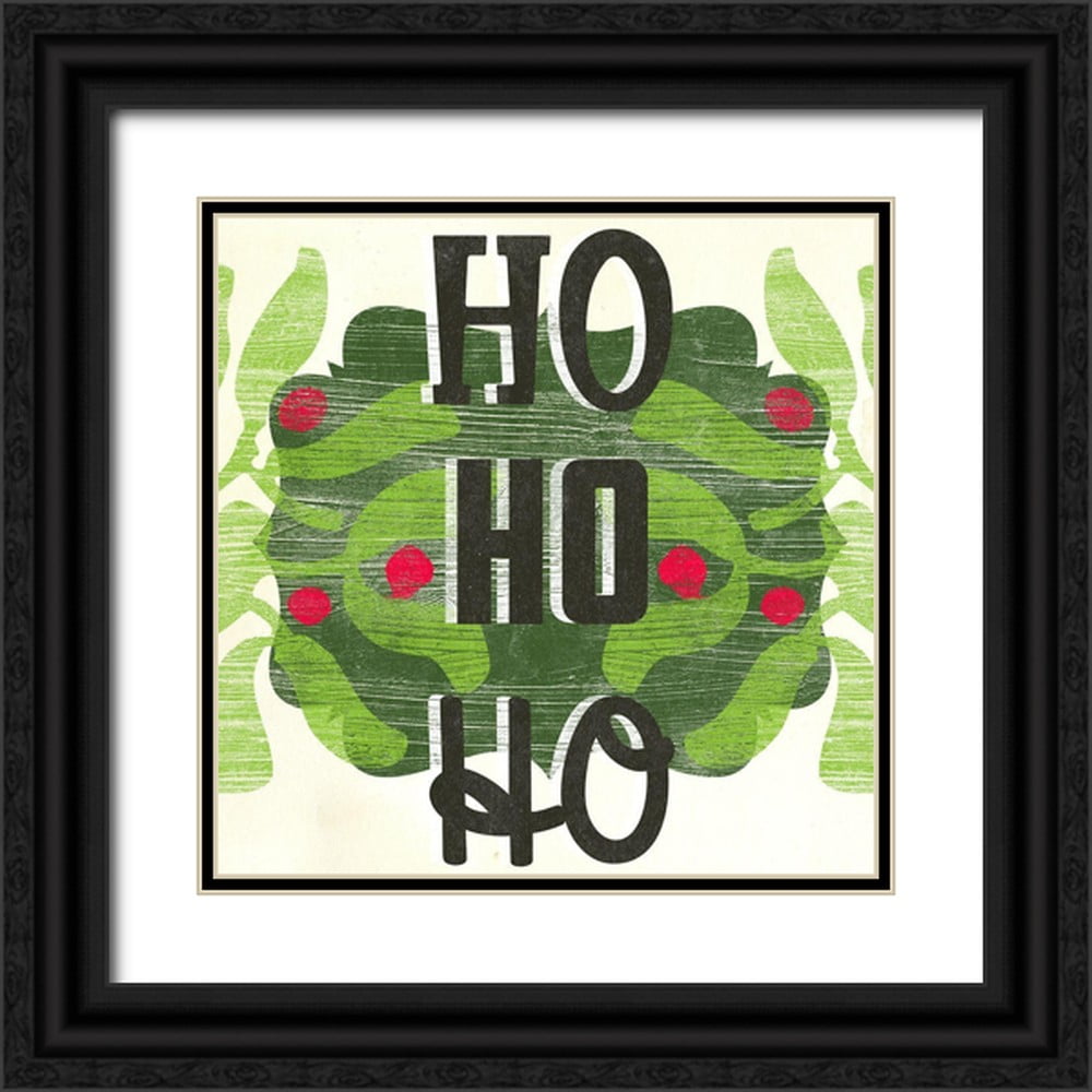 Vess, June Erica 15x15 Black Ornate Wood Framed with Double Matting ...