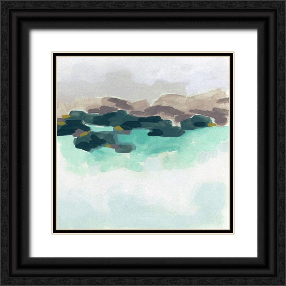 Vess, June Erica 15x15 Black Ornate Wood Framed with Double Matting ...
