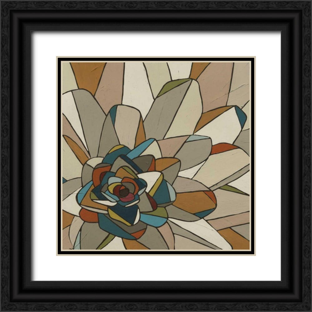 Vess, June Erica 15x15 Black Ornate Wood Framed with Double Matting ...