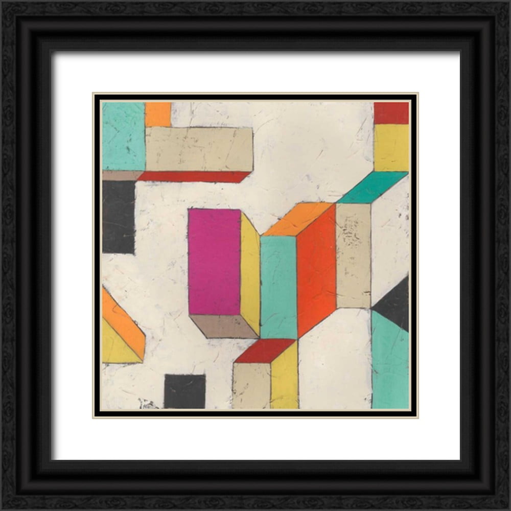 Vess, June Erica 15x15 Black Ornate Wood Framed with Double Matting ...