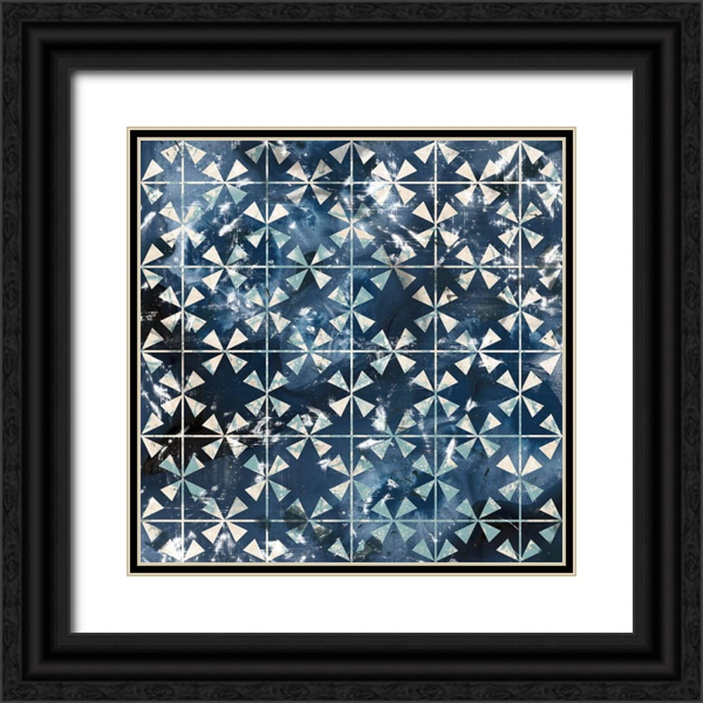 Vess, June Erica 15x15 Black Ornate Wood Framed with Double Matting ...