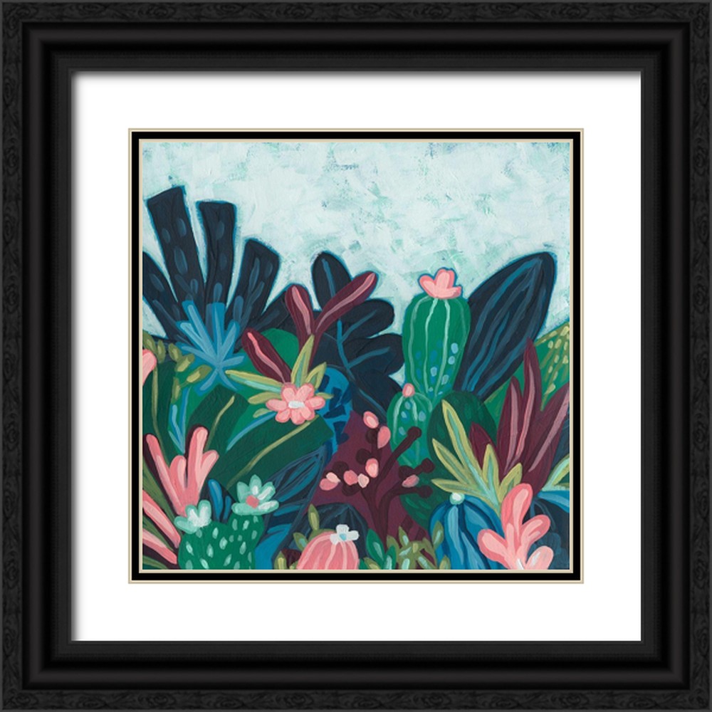 Vess, June Erica 15x15 Black Ornate Wood Framed with Double Matting ...